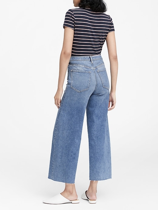 Petite High-Rise Wide-Leg Cropped Jean | Banana Republic