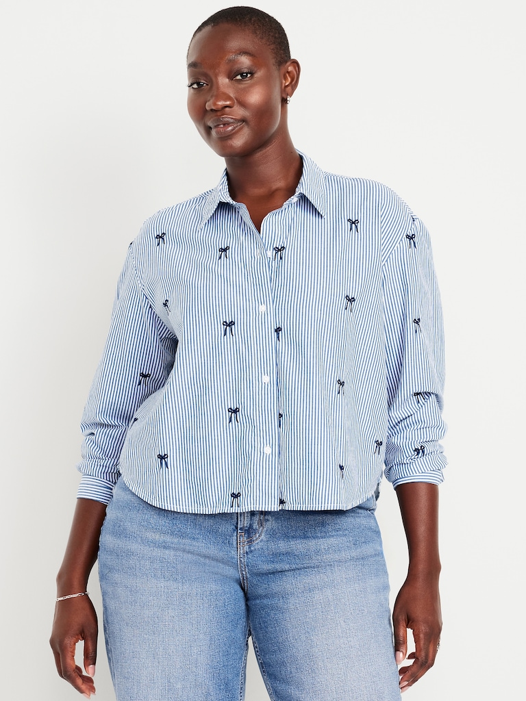 Women's Blue Button-Down Shirts | Old Navy
